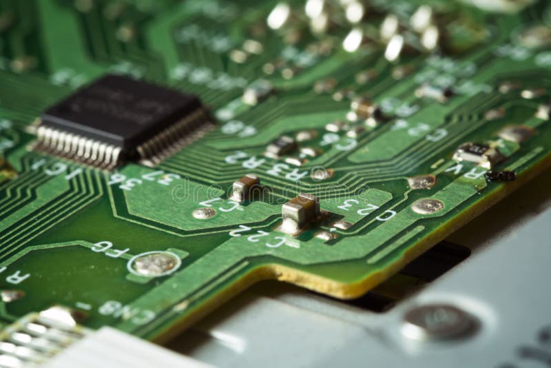 Obsolete Green Computer Board, Technology Detail Editorial Photo ...