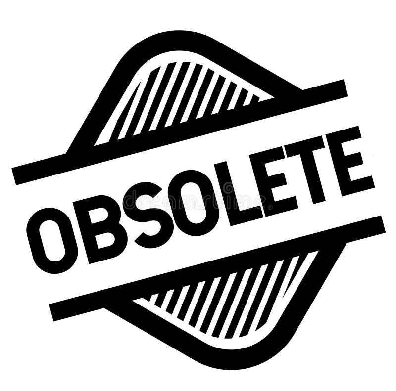 Obsolete stamp on white stock vector. Illustration of outmoded - 124213218