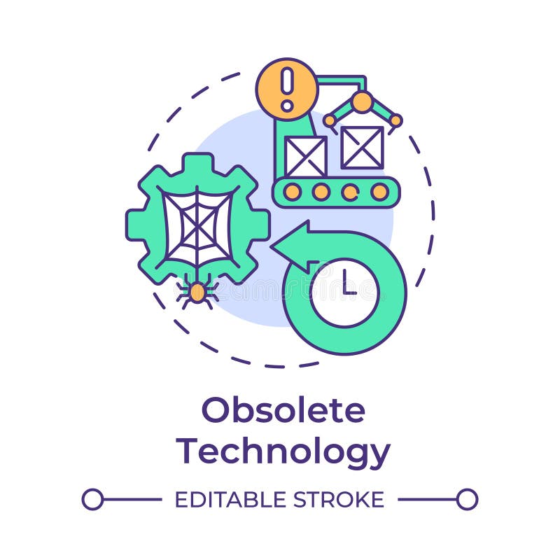 Obsolete Technology Multi Color Concept Icon Stock Vector ...