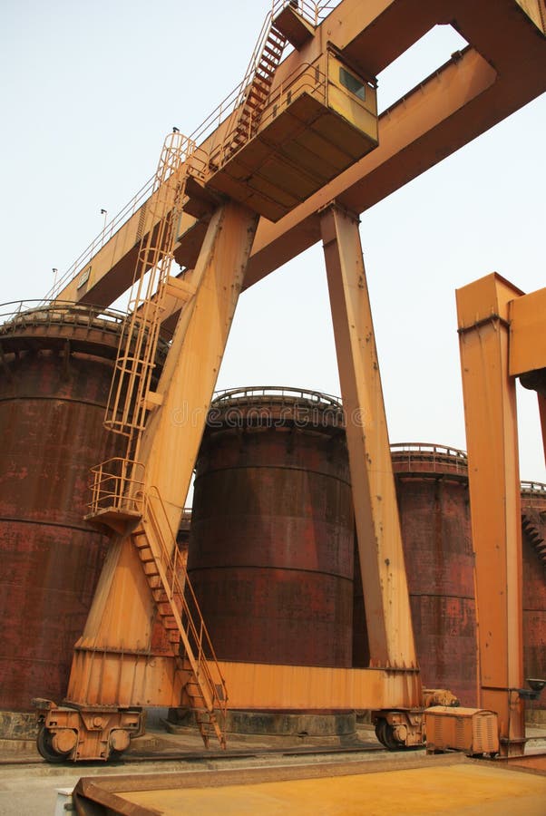 Obsoleted factory stock image. Image of ladder, machine - 13732529