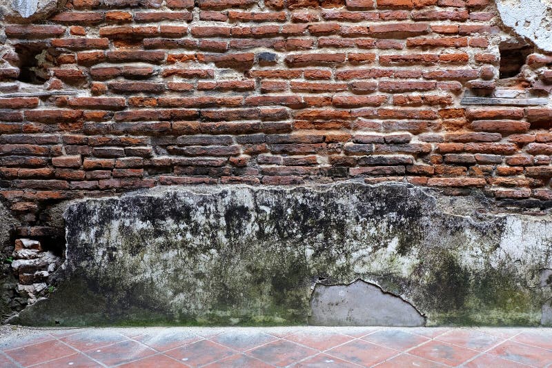 Obsoleted Old Brick Wall. stock image. Image of black - 91159053