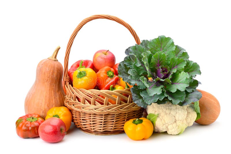 Obst und Gemüse im Korb stockbild. Bild von nachrichten - 83830521