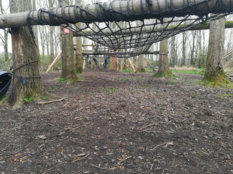 Obstacle course net stock photo. Image of forest, training - 158433950