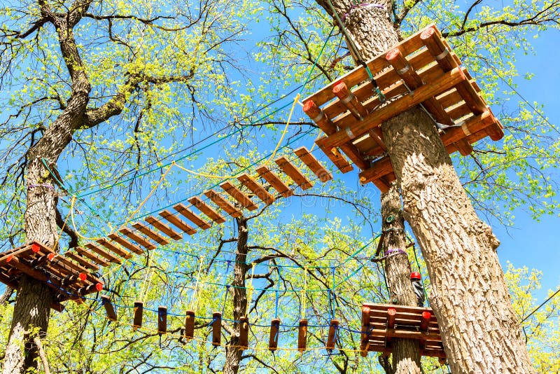 Obstacle Course for Training Against the Blue Sky Stock Image - Image ...