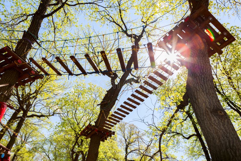 Obstacle Course for Training Against the Blue Sky Stock Photo - Image ...