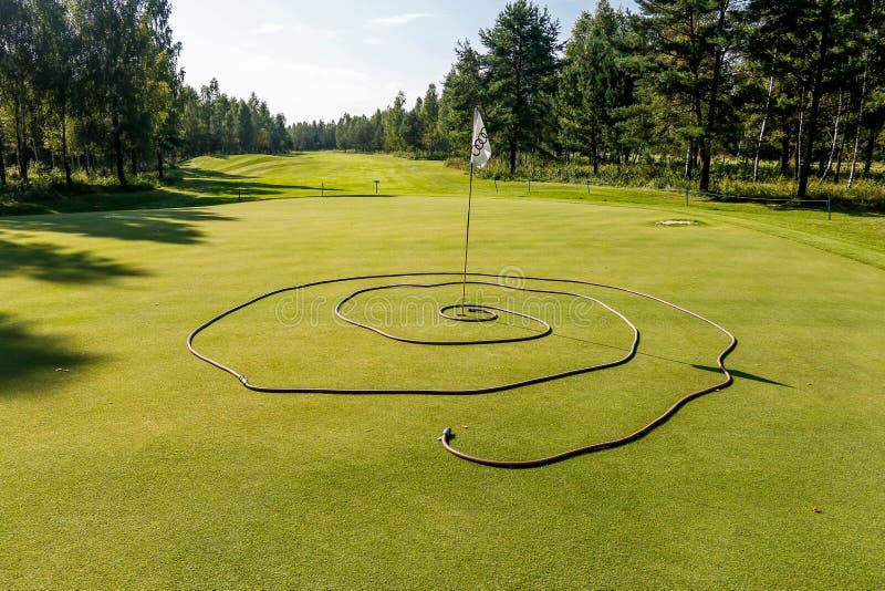 The Obstacle on the Green in a Golf Competition Stock Photo - Image of ...