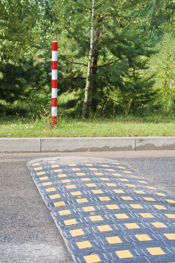 Obstacle Inl Road for Restriction of Speed Stock Photo - Image of slow ...