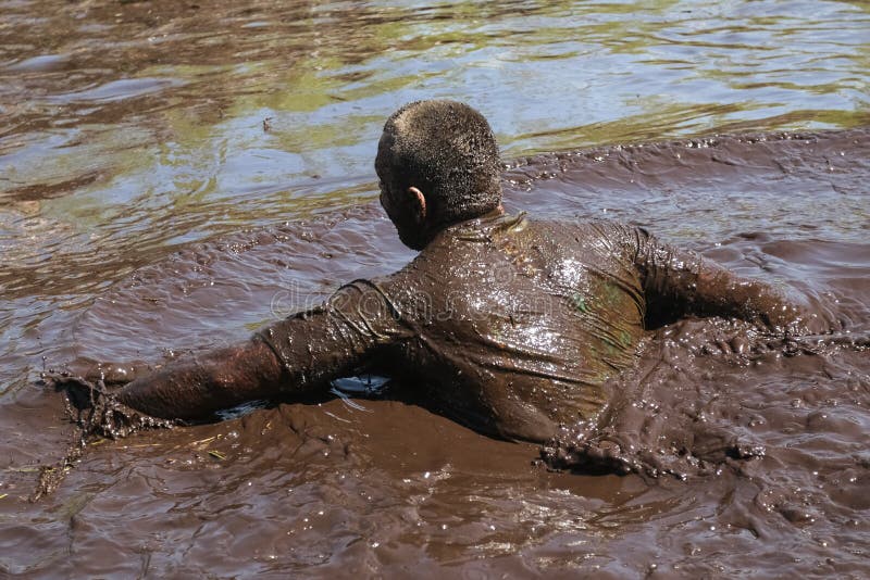 Obstacle Race Runner in Action Editorial Stock Photo - Image of painful ...