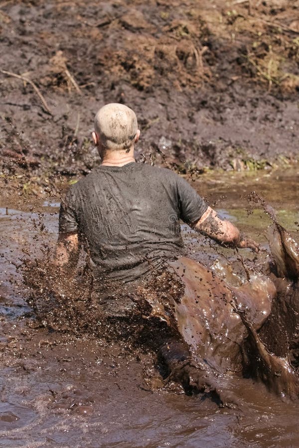 Obstacle Race Runner in Action Editorial Stock Image - Image of muscles ...
