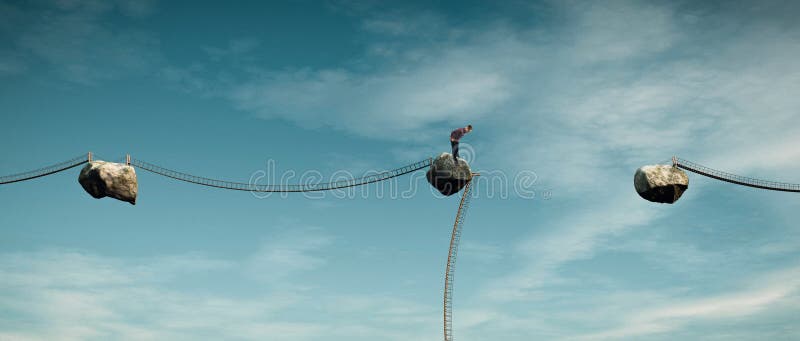 Obstacle Risk. Broken Path between Rocks Stock Image - Image of ...