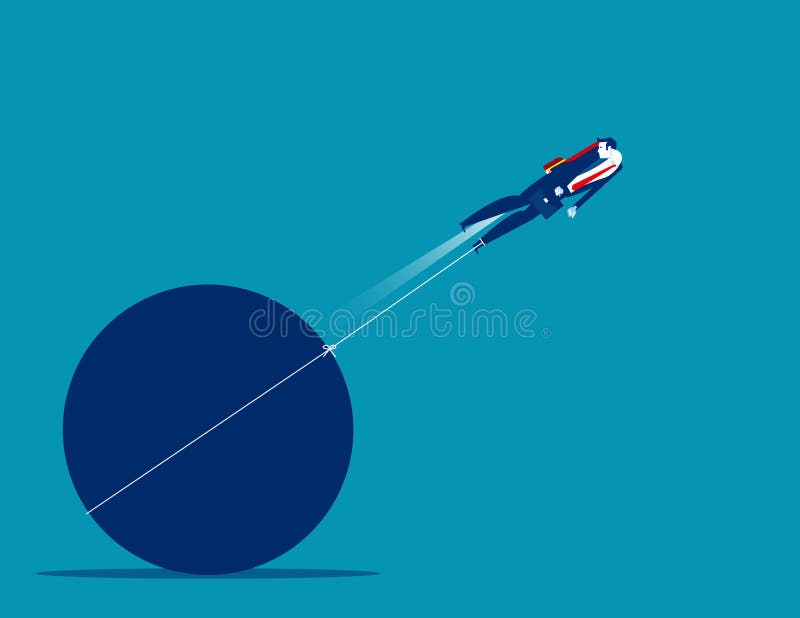 Obstacle that Stop for Development. Effort from Growt Concept Stock ...