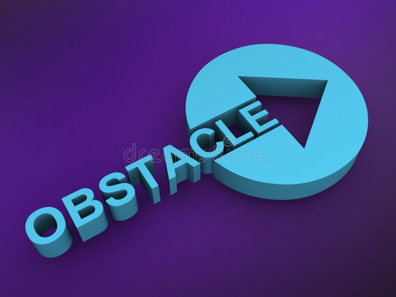 Obstacle word on purple stock illustration. Illustration of purple ...