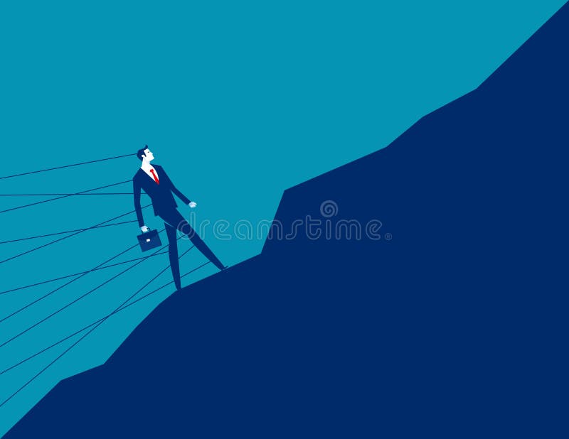 Obstacles for Success. Business Endeavor Vector Illustration Stock ...