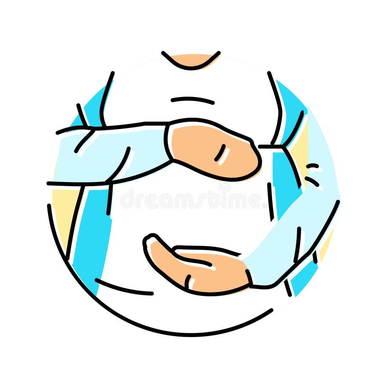 Obstetric Care Gynecologist Color Icon Vector Illustration Stock
