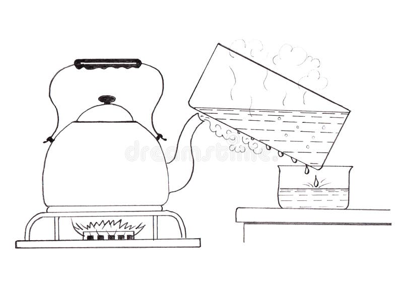 Obtain Distilled Water at Home Stock Illustration - Illustration of ...
