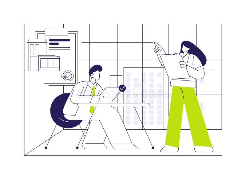 Obtaining the Building Permit Abstract Concept Vector Illustration ...