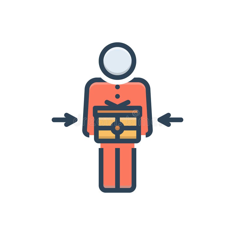 Color Illustration Icon for Obtaining, Receive and Enlist Stock ...