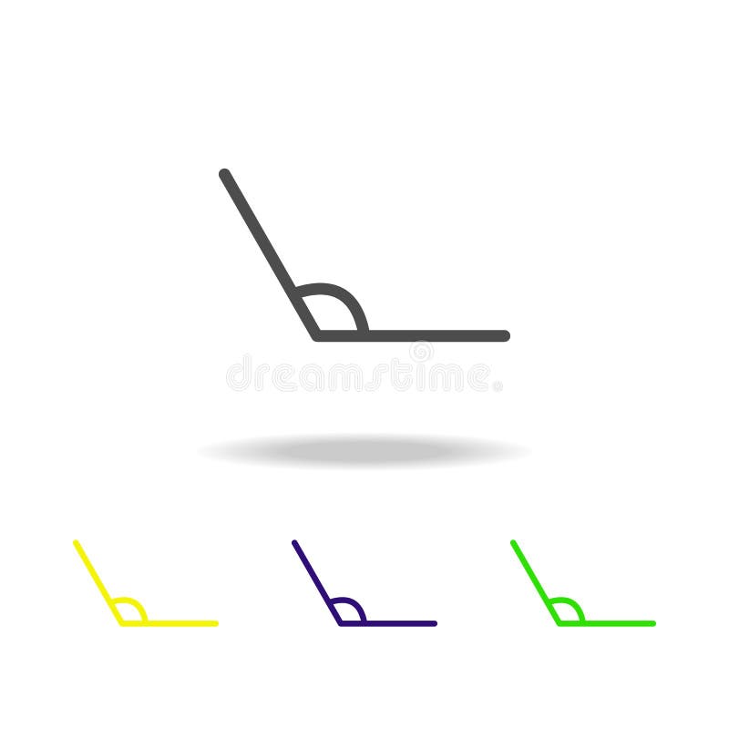 Obtuse Angle Colored Icons. Elements of Geometric Figure Colored Icons ...