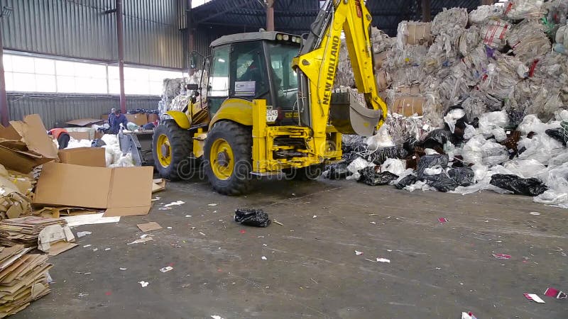 Large Warehouse of Waste Paper in a Factory. Stock Footage - Video of ...