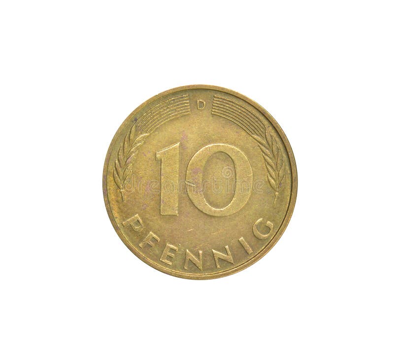 Obverse of 10 Pfennig Coin Made by Germany, Stock Image - Image of ...