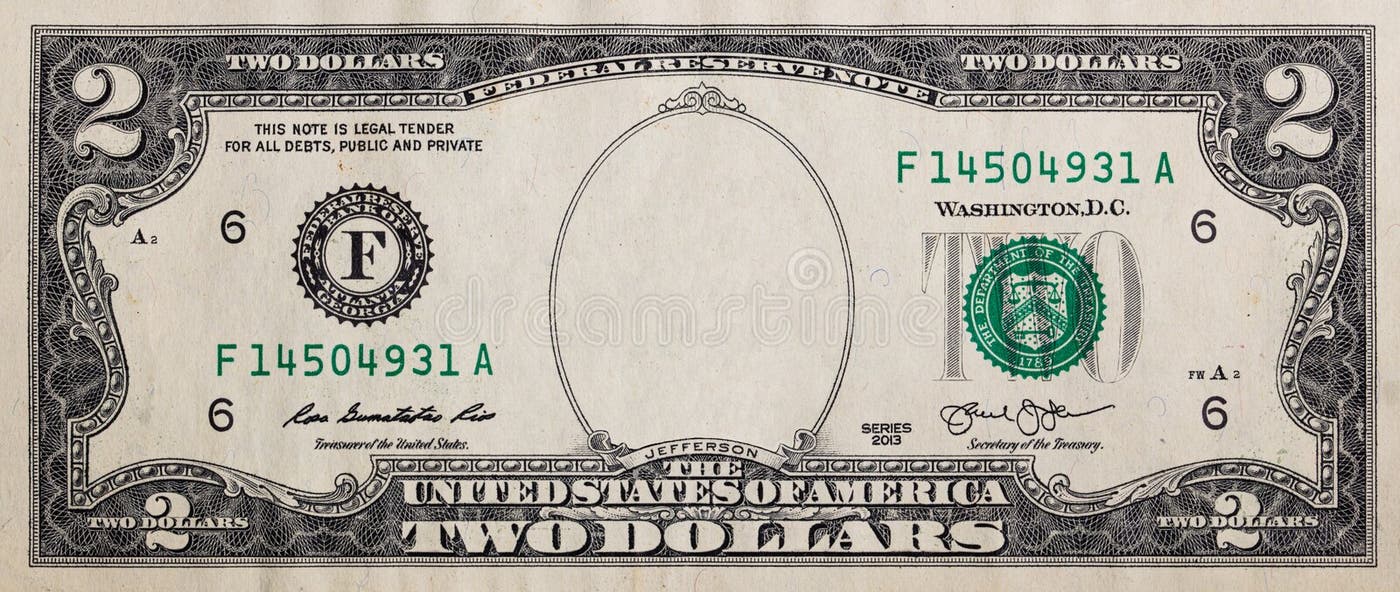 Two Dollar Bill Template Stock Photos - Free & Royalty-Free Stock ...