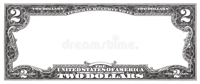 Blank 2 Dollar Bill