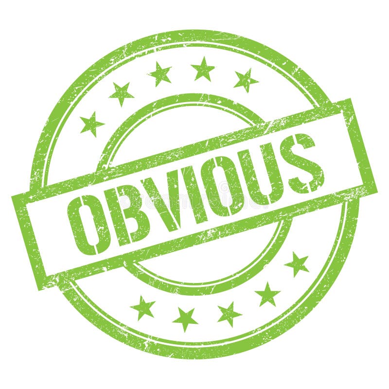 OBVIOUS Text Written on Green Vintage Stamp Stock Illustration ...