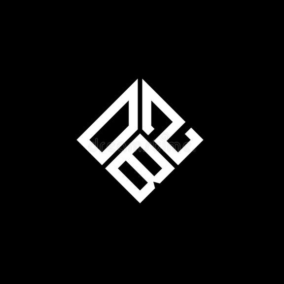OBZ Letter Logo Design on Black Background. OBZ Creative Initials ...