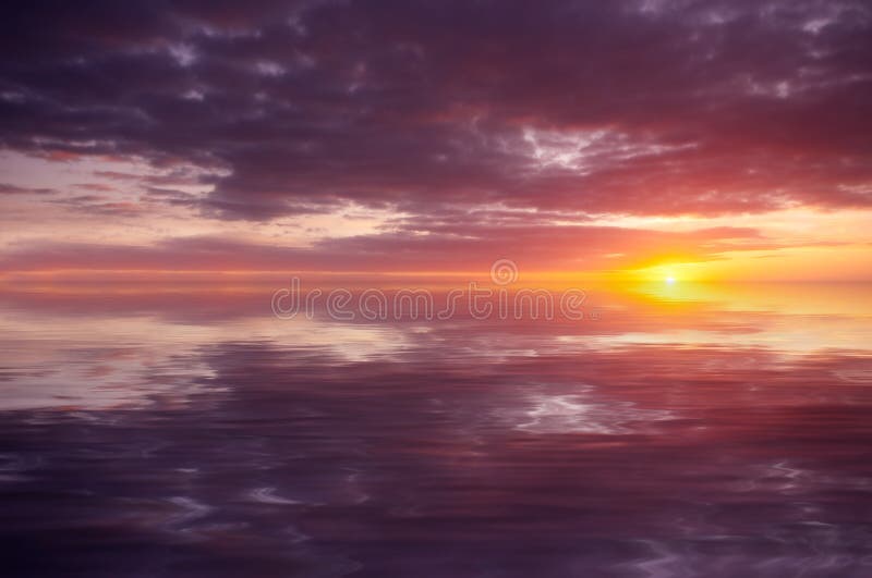 Océano Abstracto Y Puesta Del Sol Imagen de archivo - Imagen de ondas ...