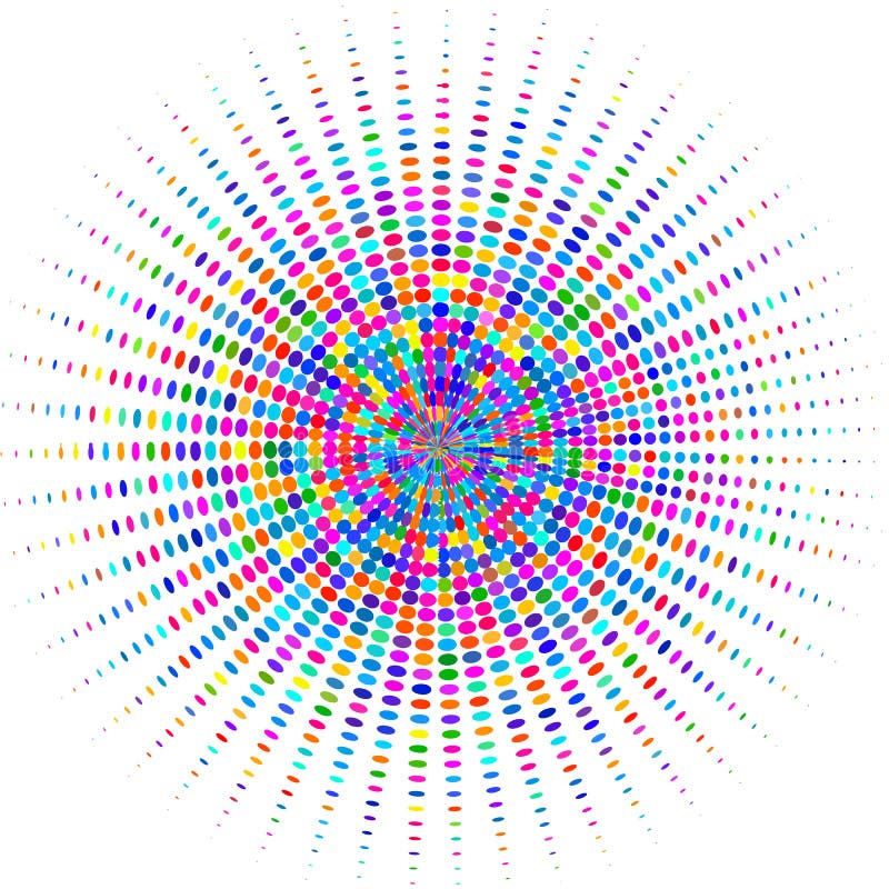 Circle with Multicolored Rays Stock Vector - Illustration of object ...