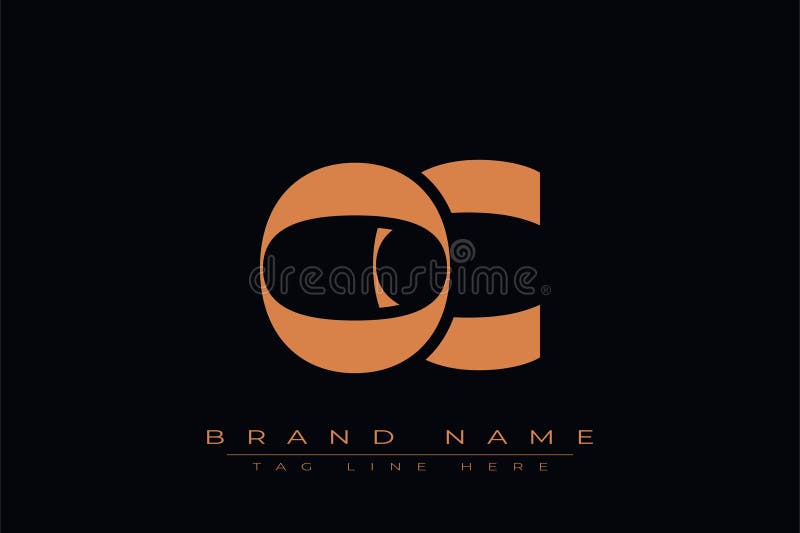 OC Initial Letter Logo Design Stock Vector - Illustration of vector ...