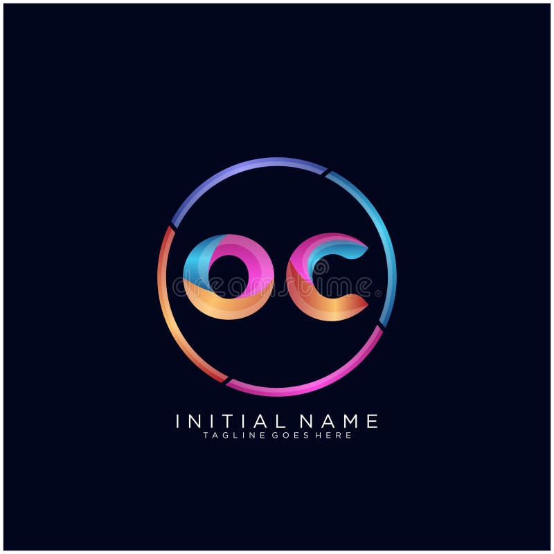 OC Letter Logo Icon Design Template Elements Stock Vector ...