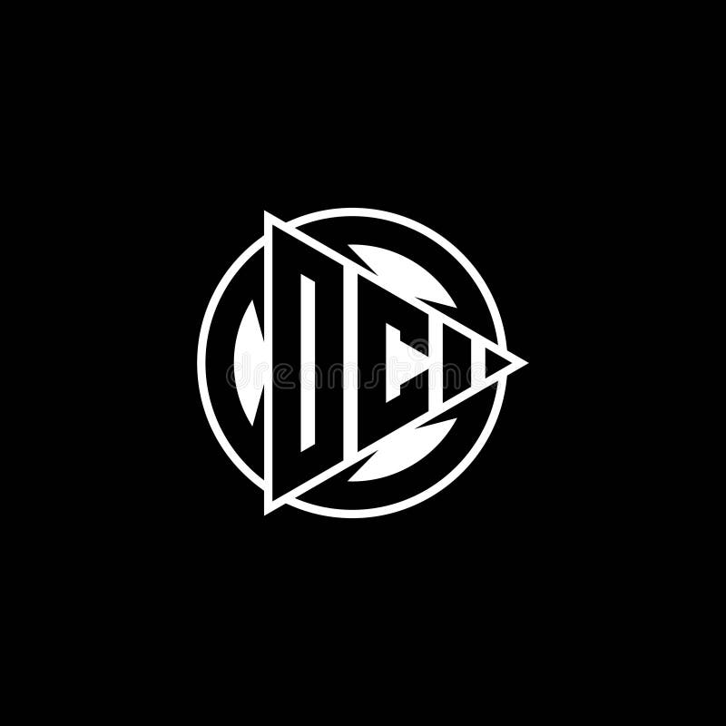 OC Logo Monogram Triangle Play Shape Circle Rounded Stock Vector ...