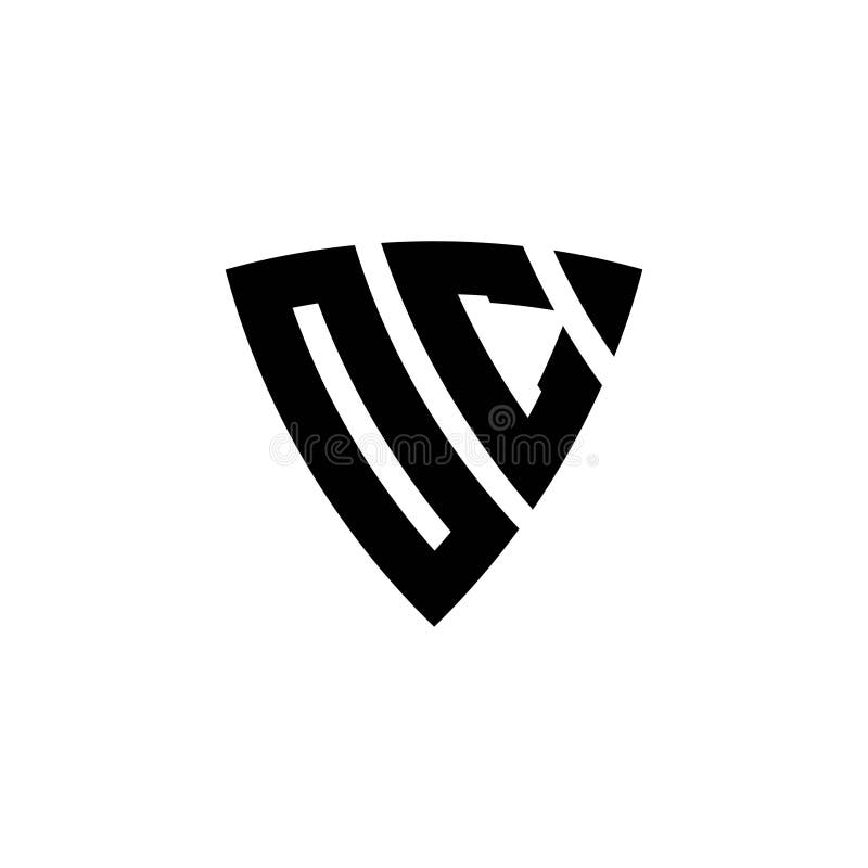 OC Logo Monogram Triangle Shield Style Stock Vector - Illustration of ...