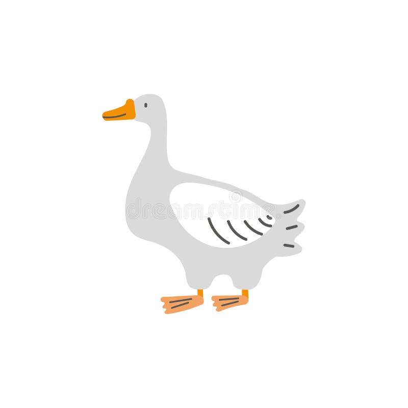 Oca Aislada En Fondo Blanco Ilustración del Vector - Ilustración de ...
