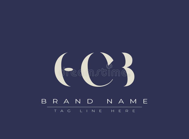 OCB Abstract Letter Logo Design Stock Vector - Illustration of sign ...