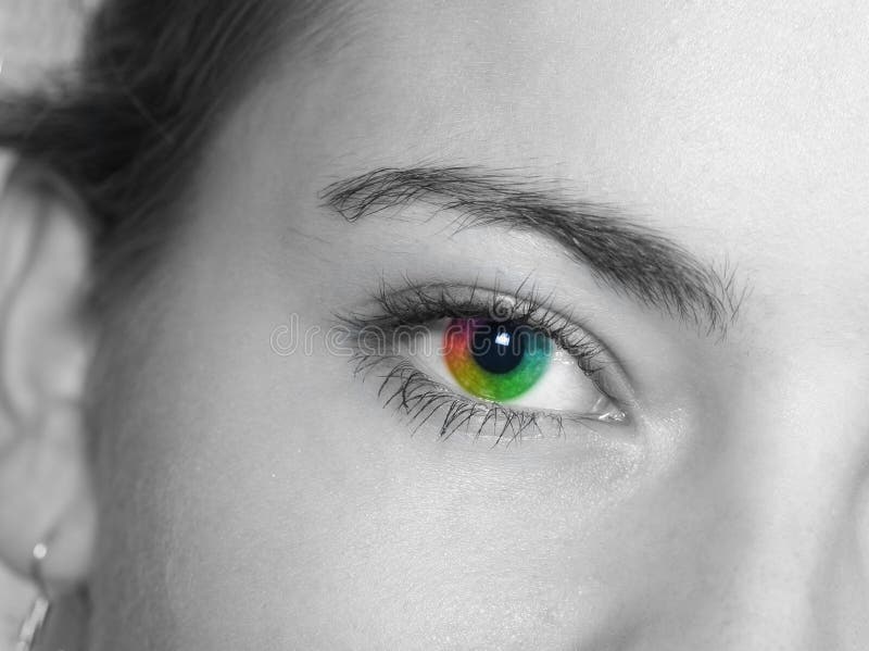 Occhio colorato immagine stock. Immagine di radura, colorato - 12756947
