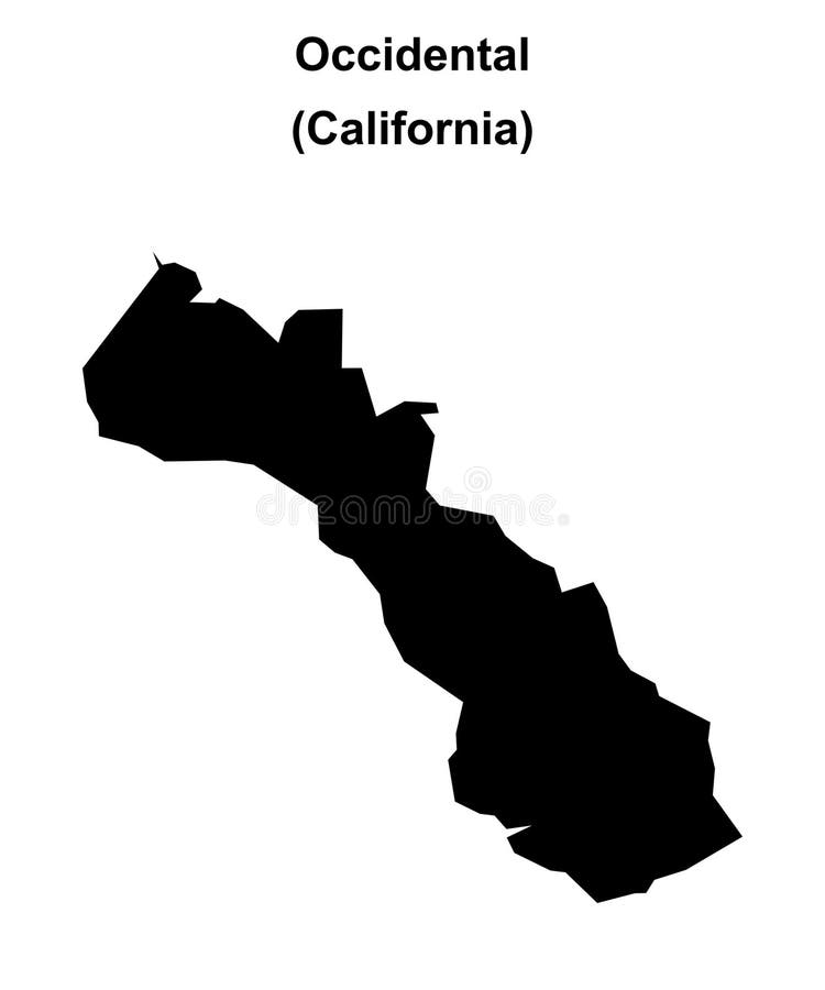 Occidental outline map stock vector. Illustration of infographics ...