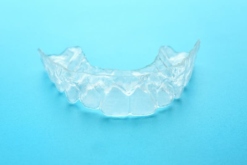 Occlusal Splint on Light Background Stock Image - Image of cheek ...