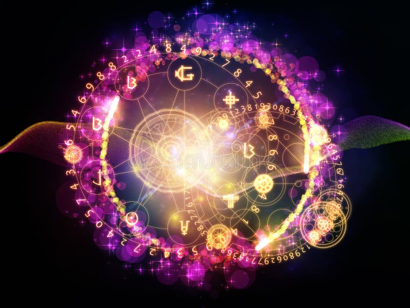 Occult Circles stock illustration. Illustration of fractal - 130032939