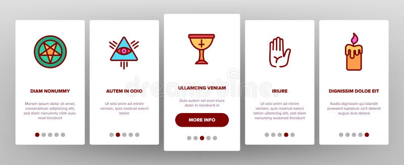 Occult, Demonic Entity Imagery Vector Onboarding Stock Vector ...
