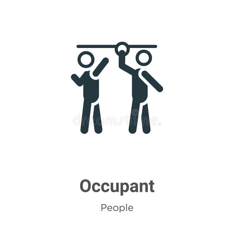 Occupant Icon Vector Sign And Symbol Isolated On White Background