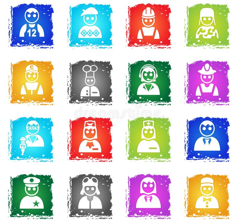 Occupation icon set stock vector. Illustration of human - 88119415