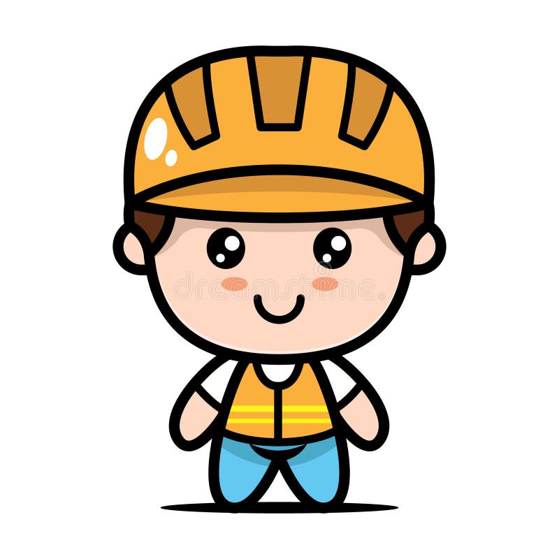 Engineer Mascot Logo Illustration Stock Illustration - Illustration of ...