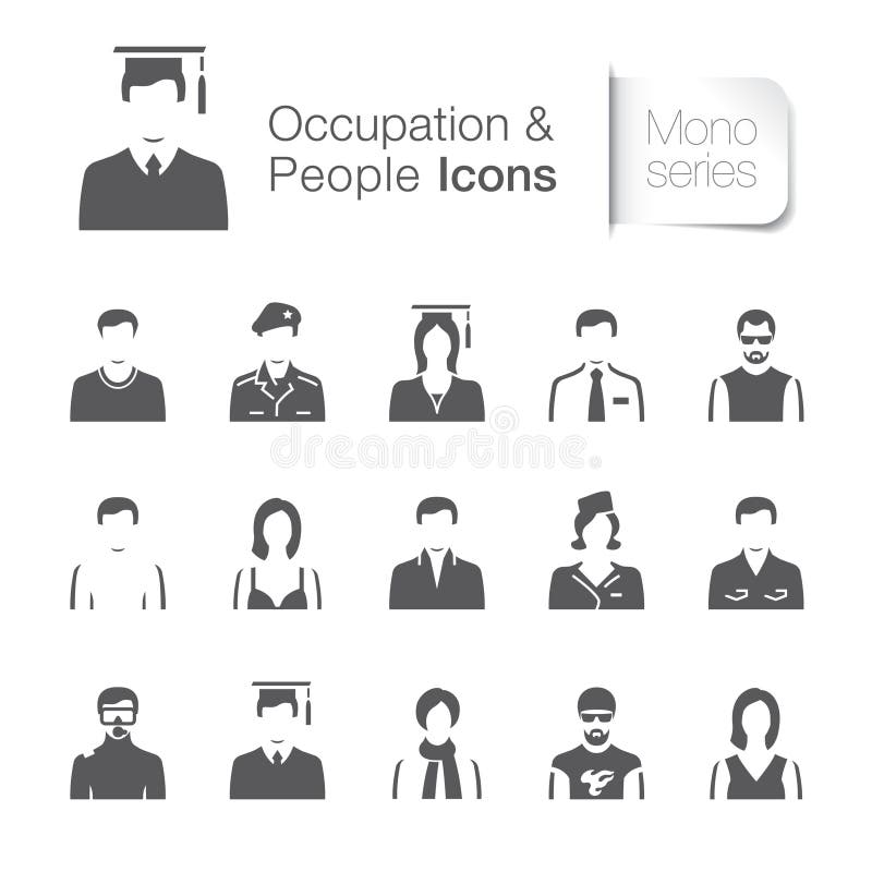 Occupation icons stock vector. Illustration of male, professor - 40187276