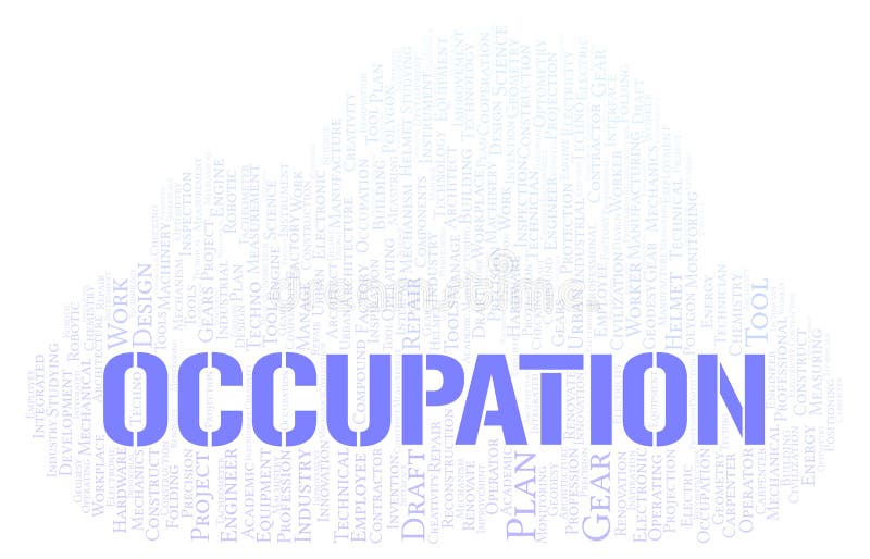 Occupation Typography Word Cloud Create with the Text only Stock ...