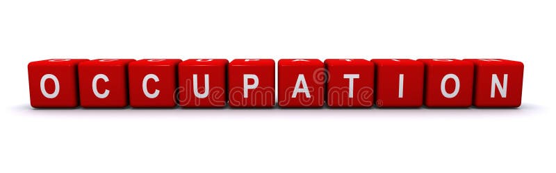 Occupation Word Cube on White Stock Illustration - Illustration of ...