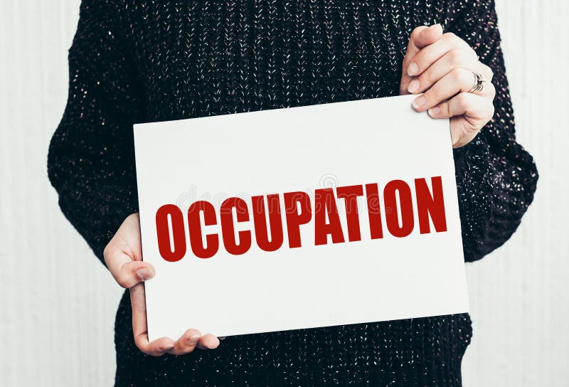 Occupation Word and Hand with Marker Cloud Concept Stock Image - Image ...