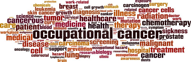 Occupational Cancer Word Cloud Stock Vector - Illustration of melanoma ...