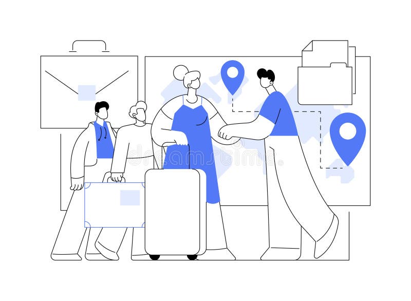 Occupational Migration Abstract Concept Vector Illustration. Stock ...